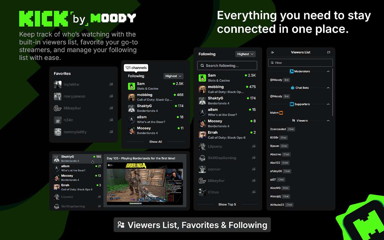 Kick.com by Moody Extension | Enhanced Viewing Experience | Moody